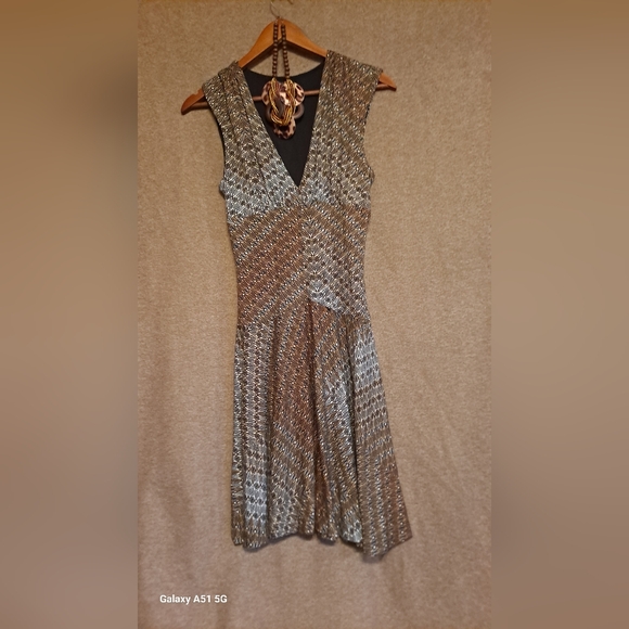 Boston Proper | Dresses | Fall Multi Tan Blk Wh Dress | Poshmark